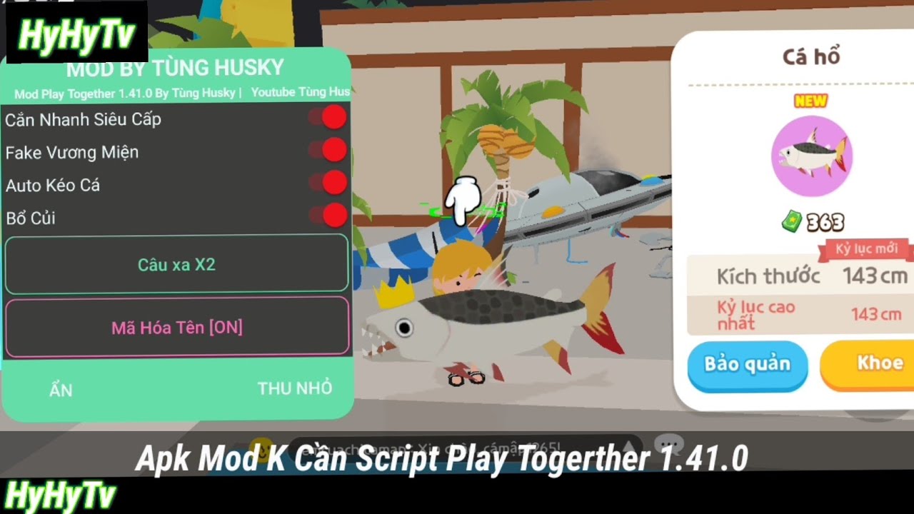 Play Together Mod APK 1.41.0 Mới Nhất K cần Script Lọc Bóng Cá Tím, Bổ ...