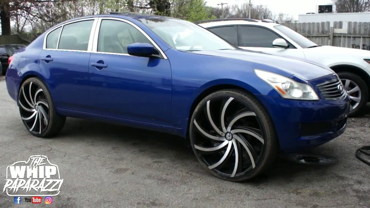 Infiniti G37x on 26" Azara AZA-503 Wheels - YouTube