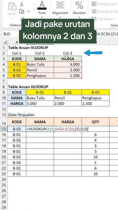 Perbedaan Vlookup dan Hlookup #excel #exceltips #exceltricks - YouTube