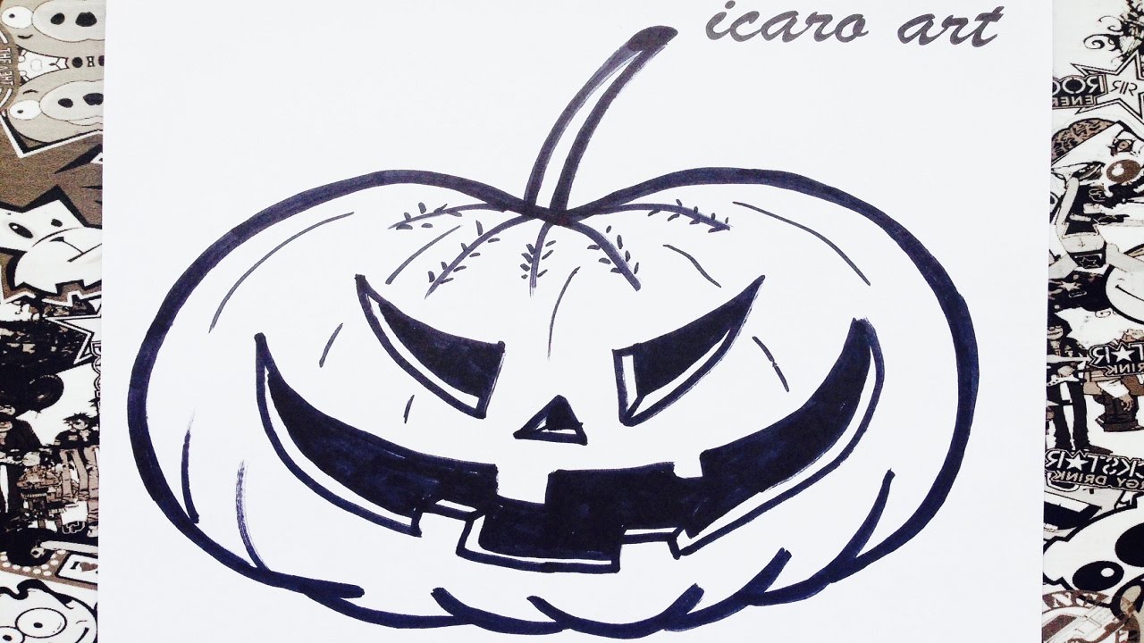 Como dibujar una calabaza | how to draw a pumpkin - YouTube