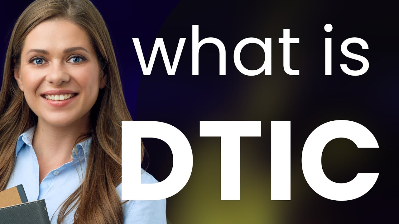 Dtic — DTIC definition - YouTube