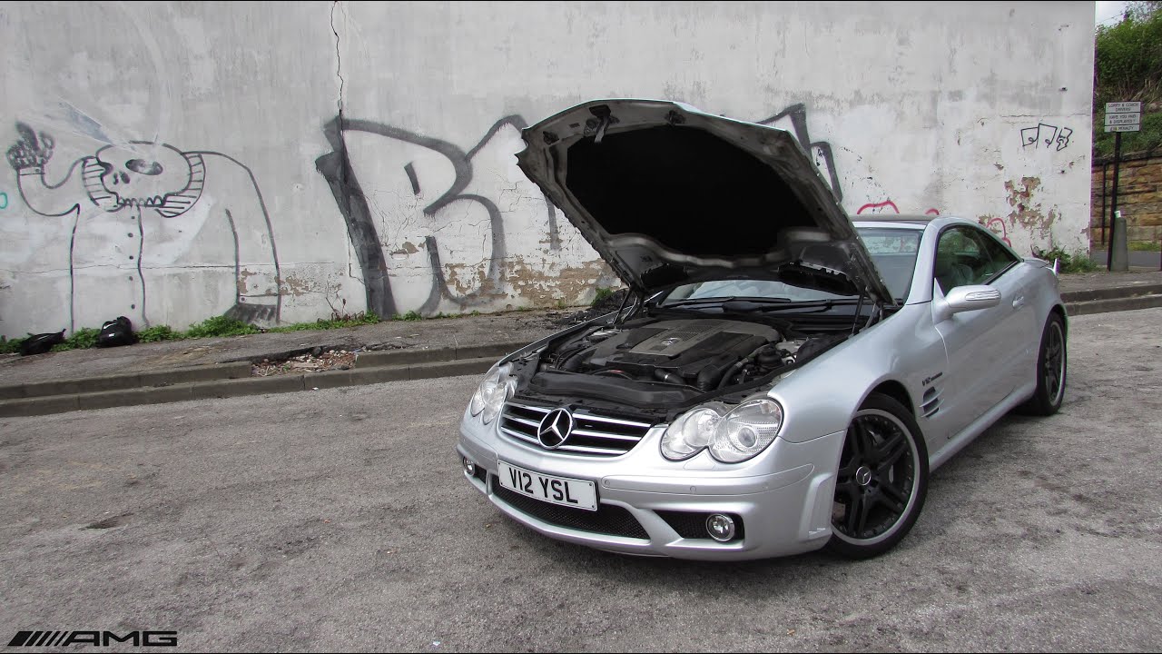Mercedes-Benz SL65 AMG R230 - Shoot, Start-Up, Revs! - YouTube