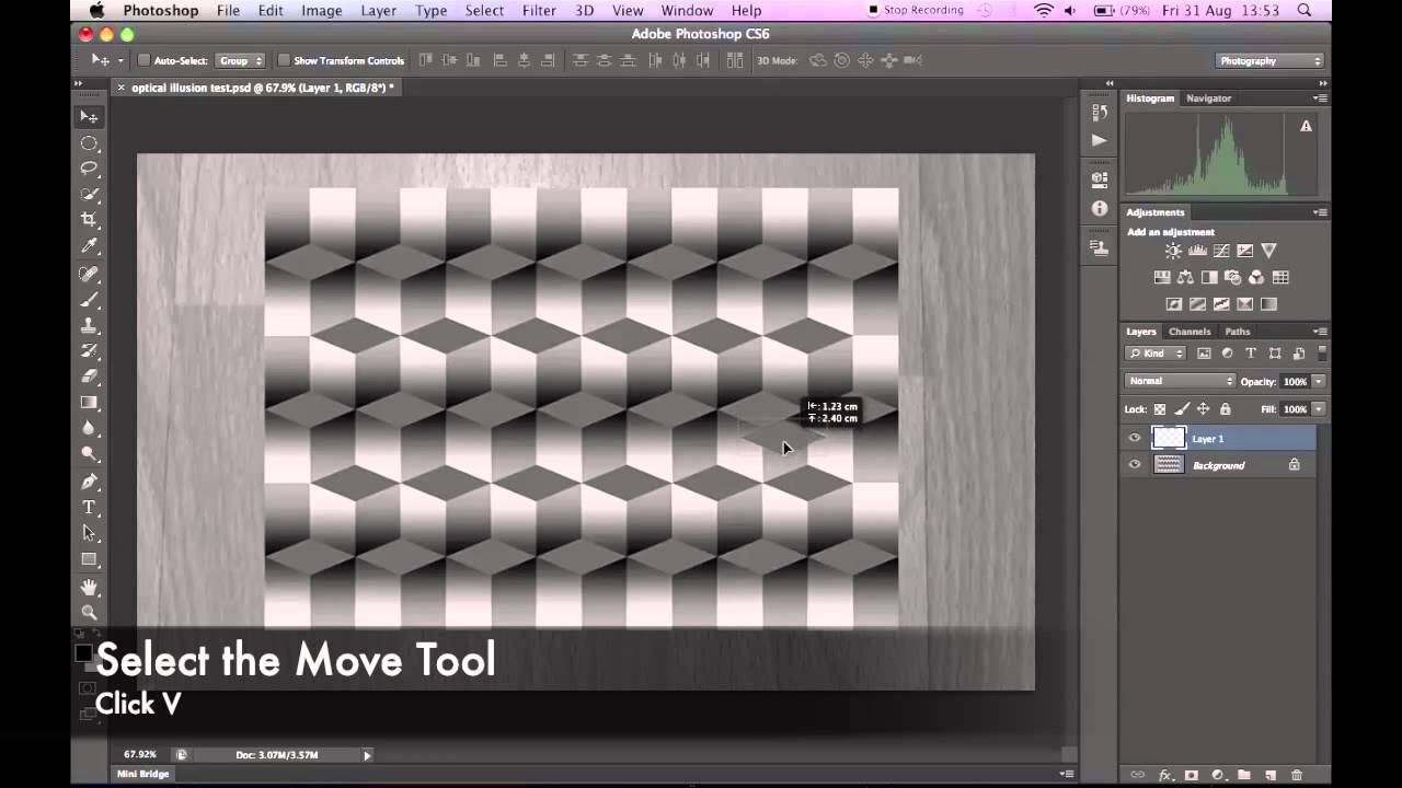 Optical Illusion Tutorial For Photoshop Youtube