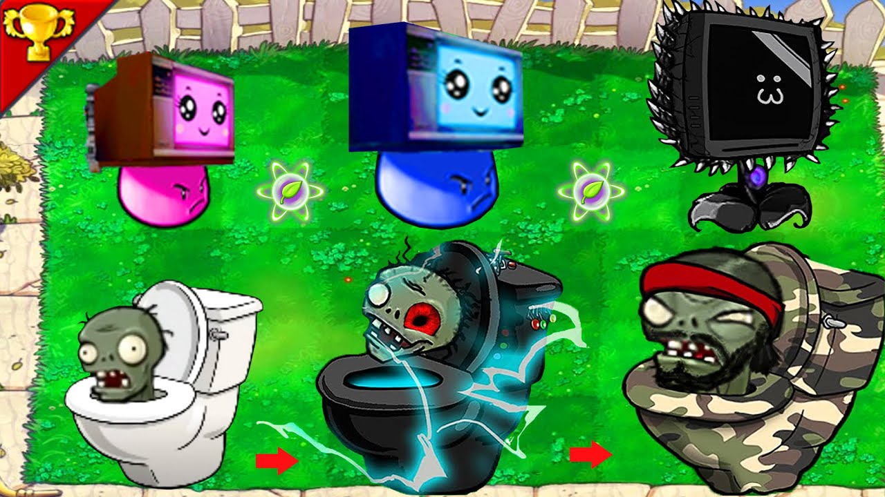 Plants Vs Zombies : The Evolution Of Tv Man Vs New Skibidi Toilet Pak ...