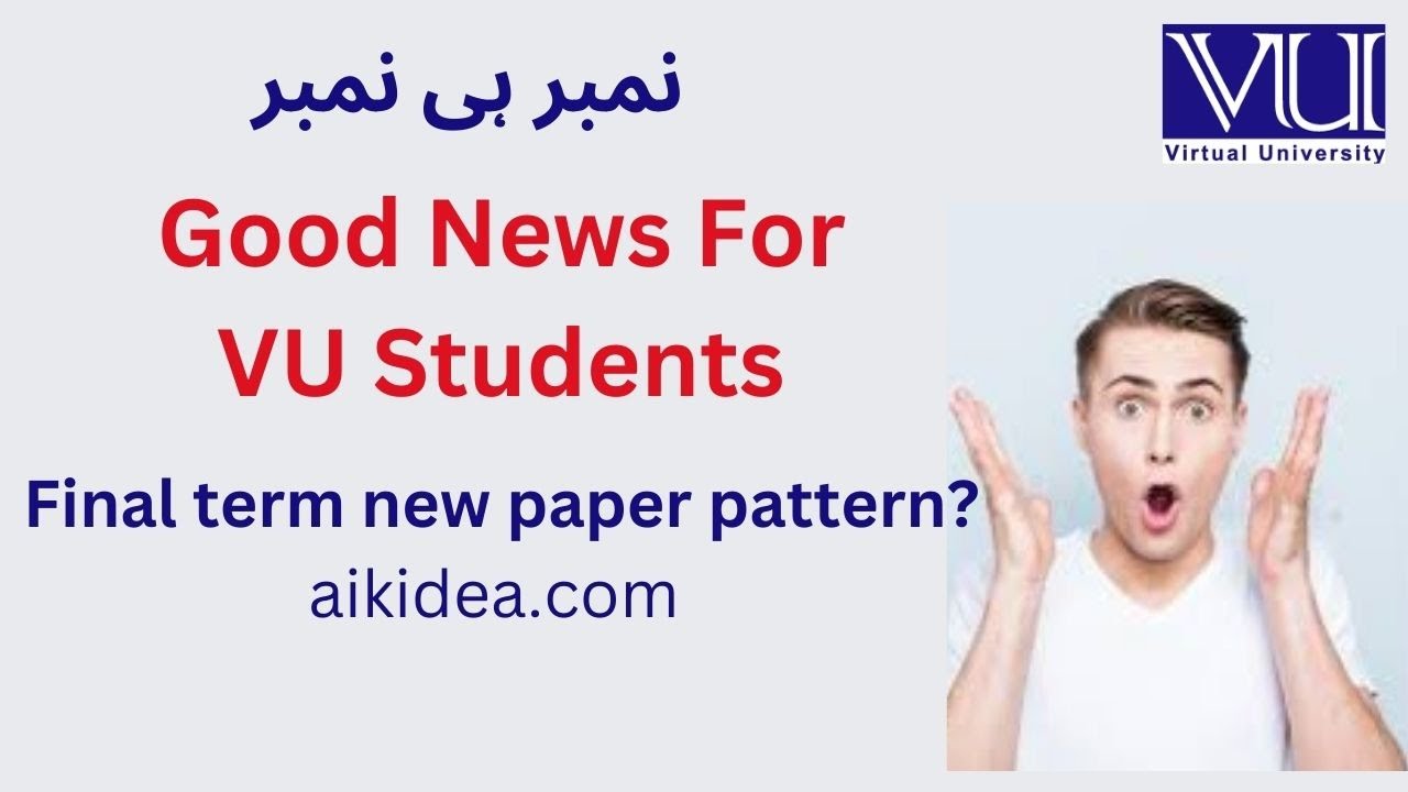 New Final Term Paper Pattern of Virtual university Announced - YouTube