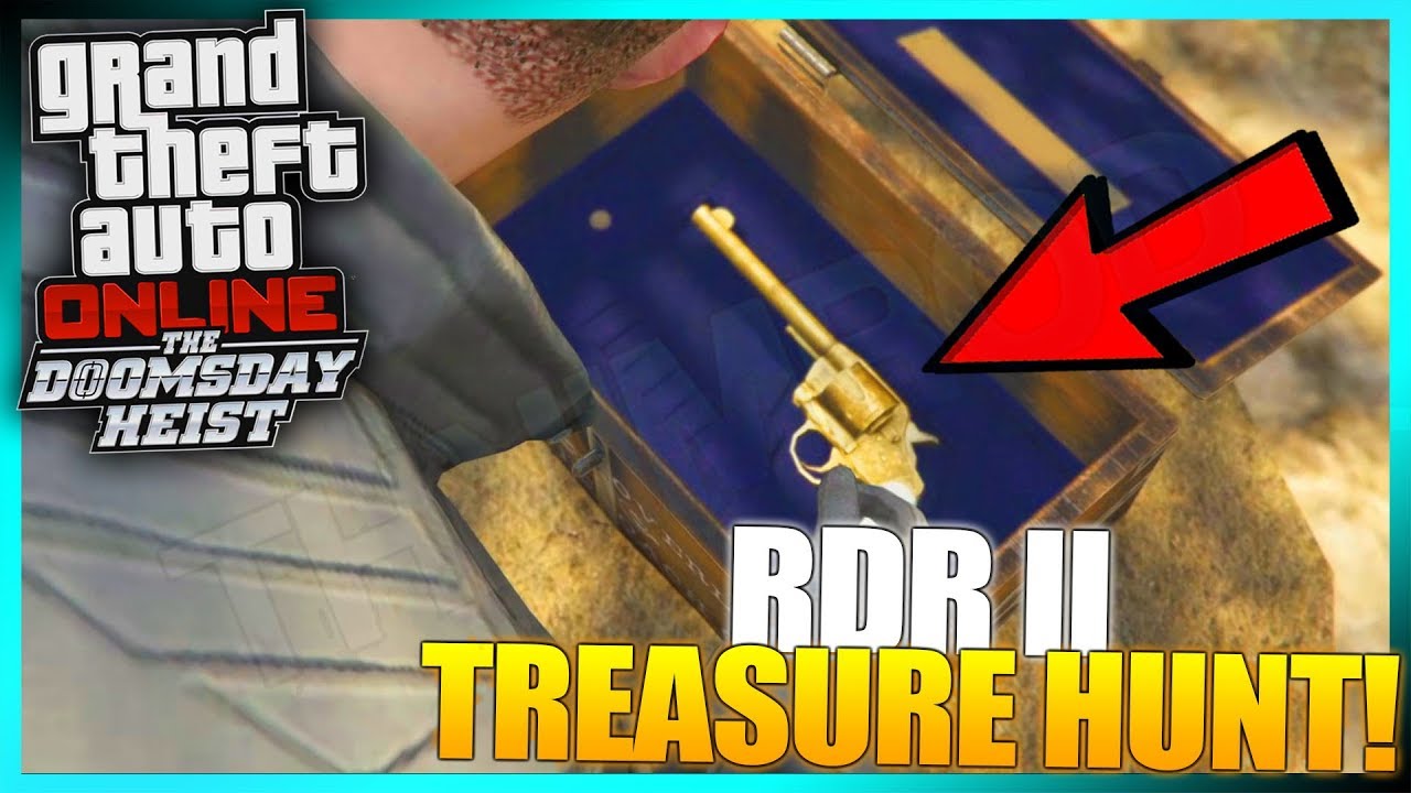 GTA ONLINE - RDR EASTER EGG TREASURE HUNT! | UNLOCK RARE DOUBLE ACTION ...