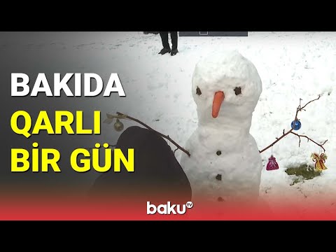 Bakıda qarlı bir gün - BAKU TV