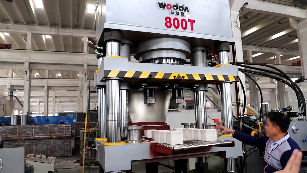 800T salt block hydraulic press - YouTube