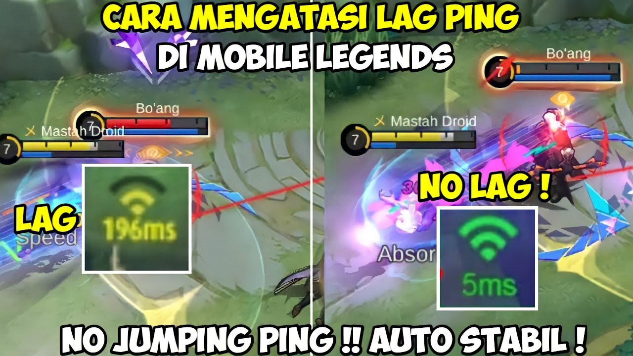 TERBARU !! CARA AMPUH MENGATASI LAG PING MOBILE LEGEND | PING KUNING ...