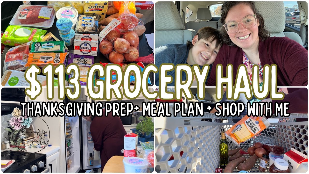$113 Ruler Foods Grocery Haul || Thanksgiving Prep + Meal Plan + Pantry ...
