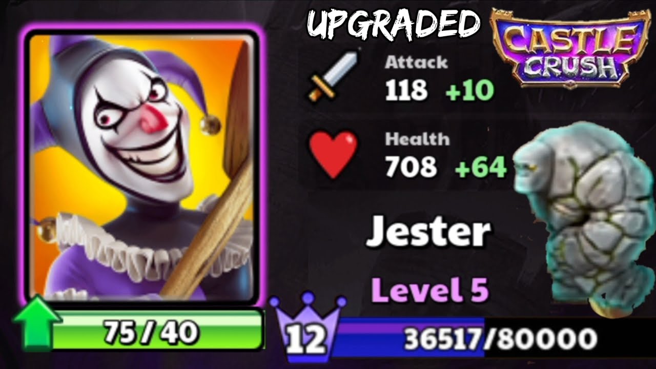 Epic Jester Level Upgraded! Castle Crush - YouTube