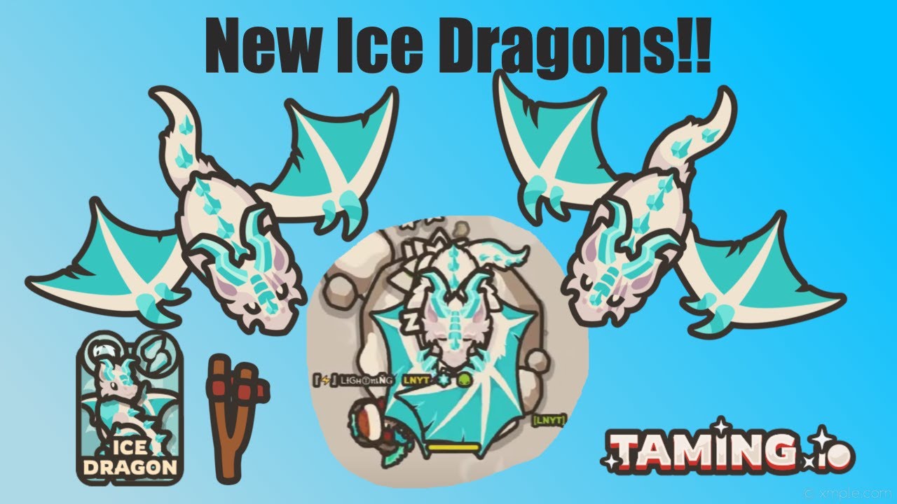 Taming.io | New Ice Dragon Boss Update! | Ice Dragon Pet & Cartoon ...