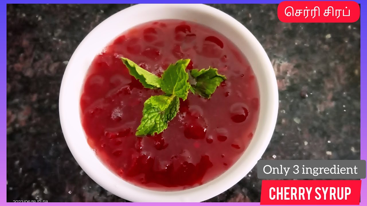 Cherry syrup / only 3 ingredient /cherry sugar syrup for black forest ...