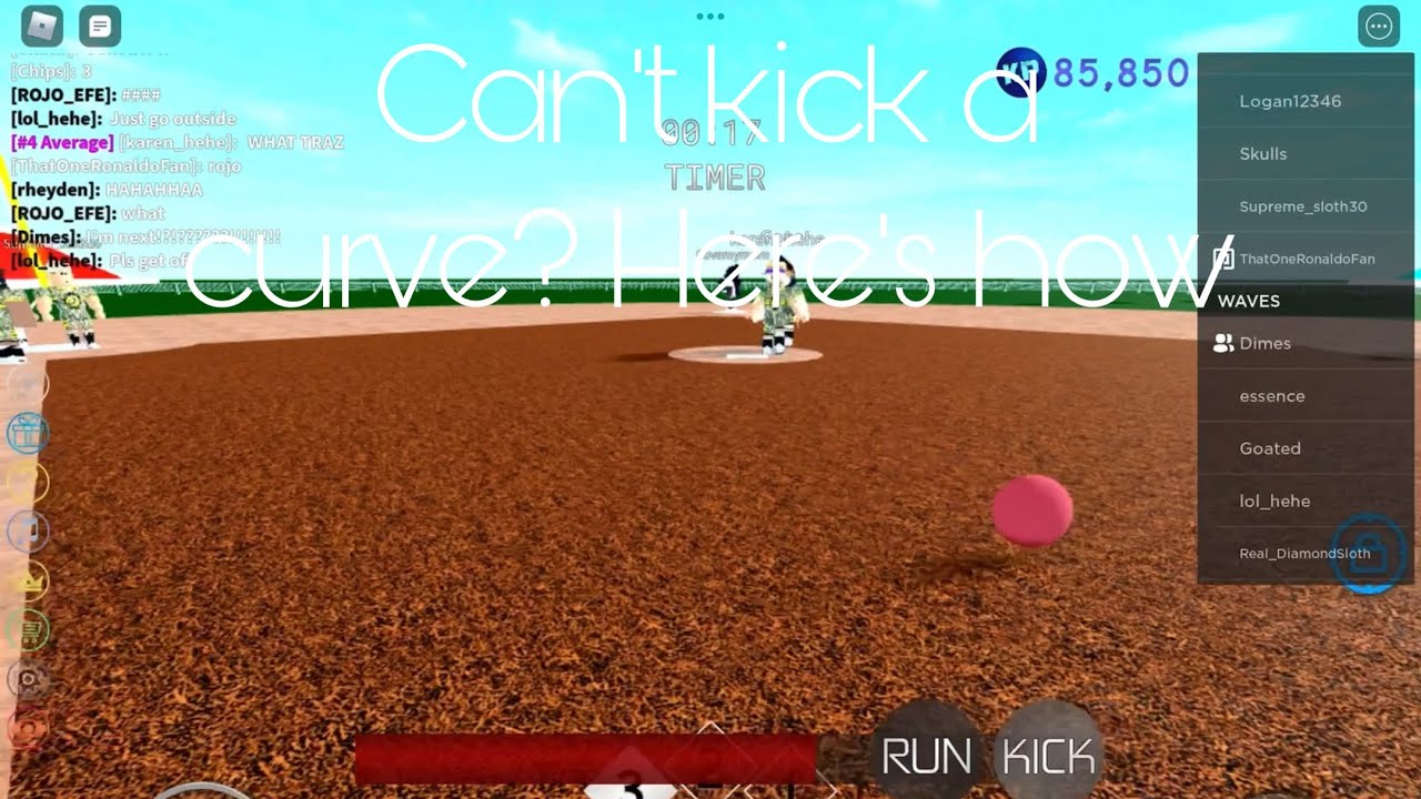 What to do if you can’t kick curveballs in roblox kickball - YouTube