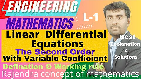 Linear Differential Equation of Second Order with Variable Coefficients | Engineering ...