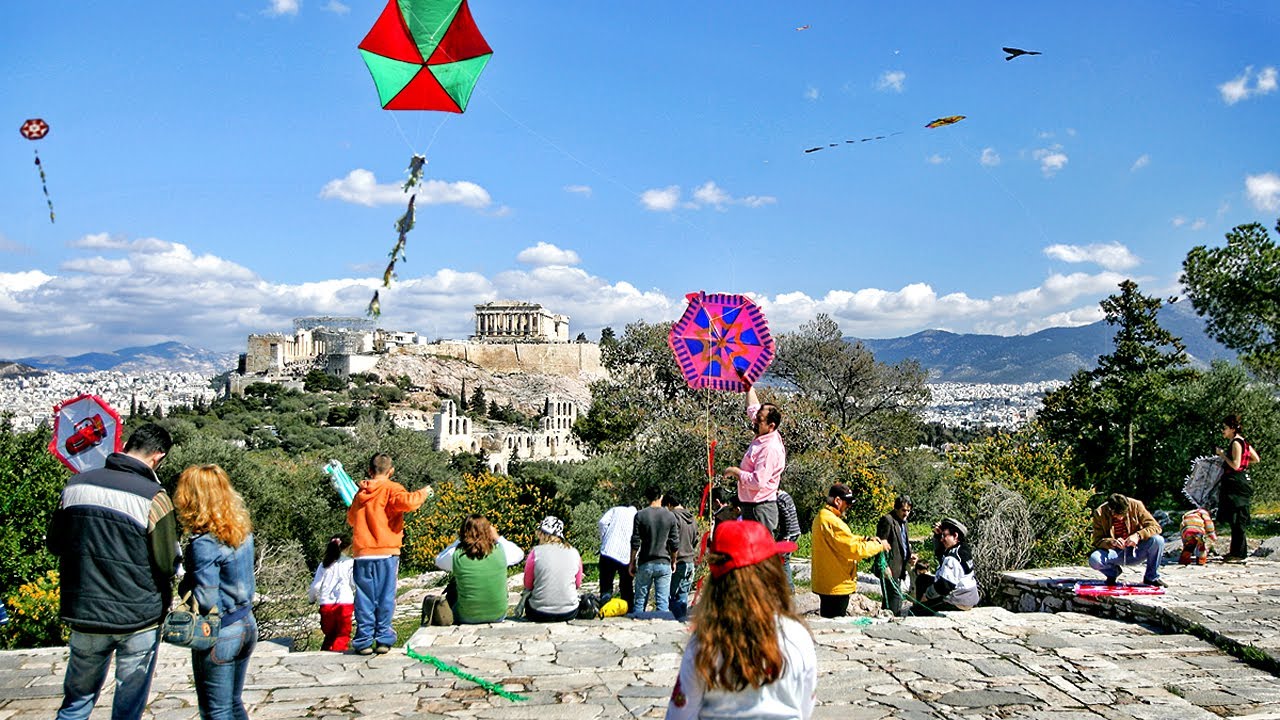 Athens, Greece, on Kite Flying Day - YouTube