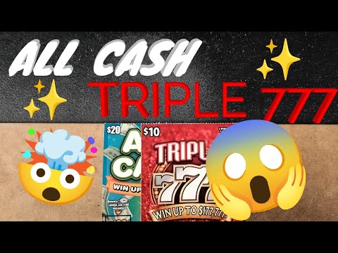 LOTTERY $30 DOLLAR TRIPLE 777 & ALL CASH LOUISIANA SCRATCH OFF TICKETS ...