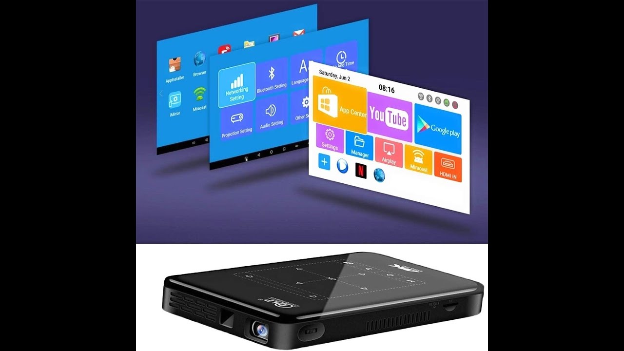 DLP Mini proyector 4K Android,Mini data, proyector portátil de marca ...