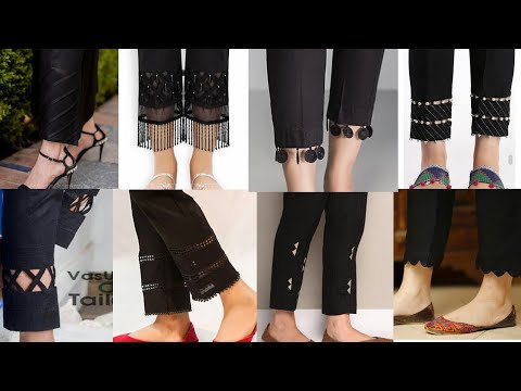 Stylish Black Kapri Designs | Trendy Black Trouser design ideas for Eid ...