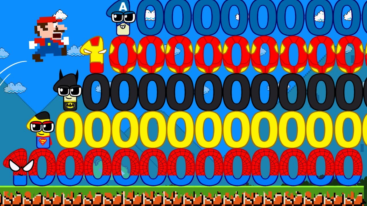 Wonderland: BIG NUMBERS rescue Super Mario Bros. in Superheroes Maze ...