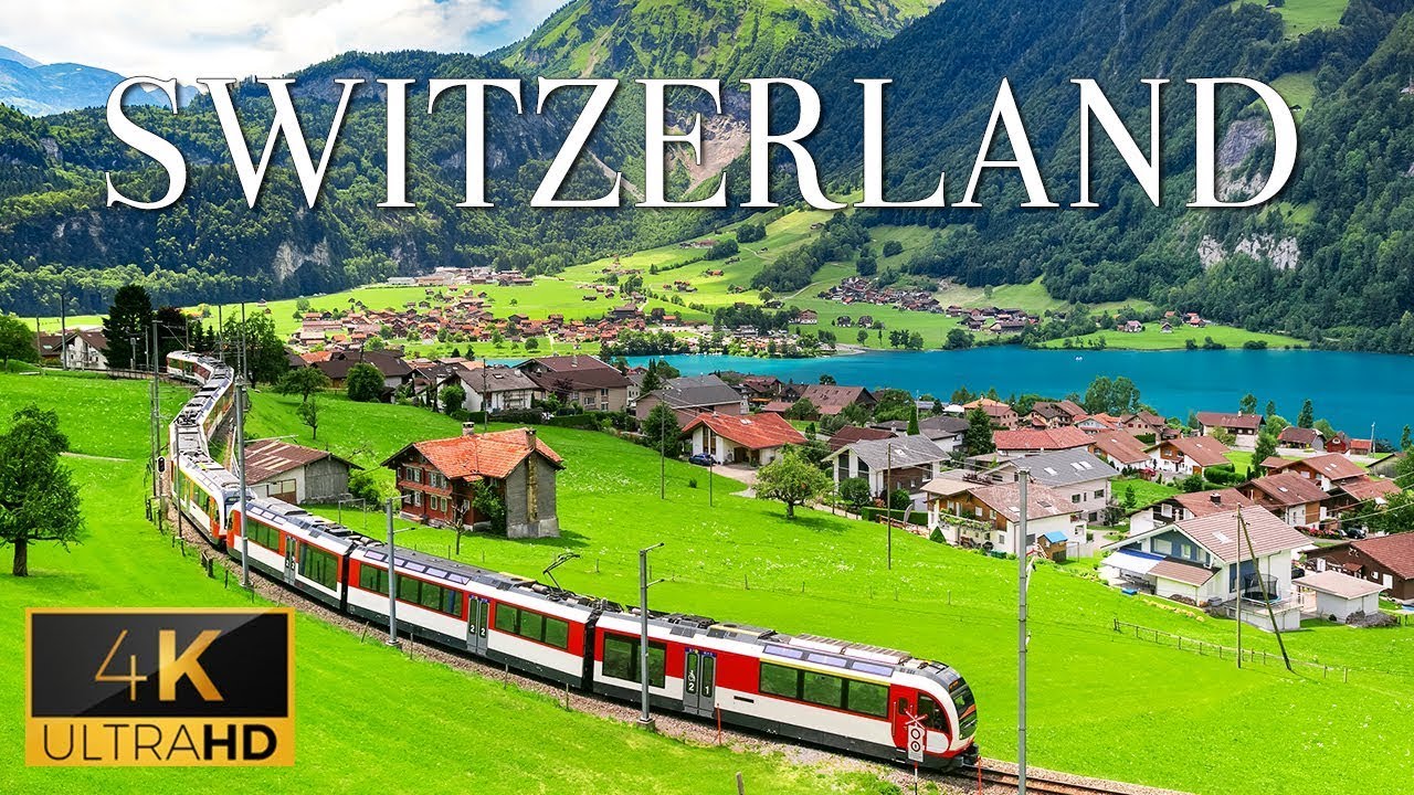 FLYING OVER SWITZERLAND (4K UHD) - Peaceful Music With Stunning ...
