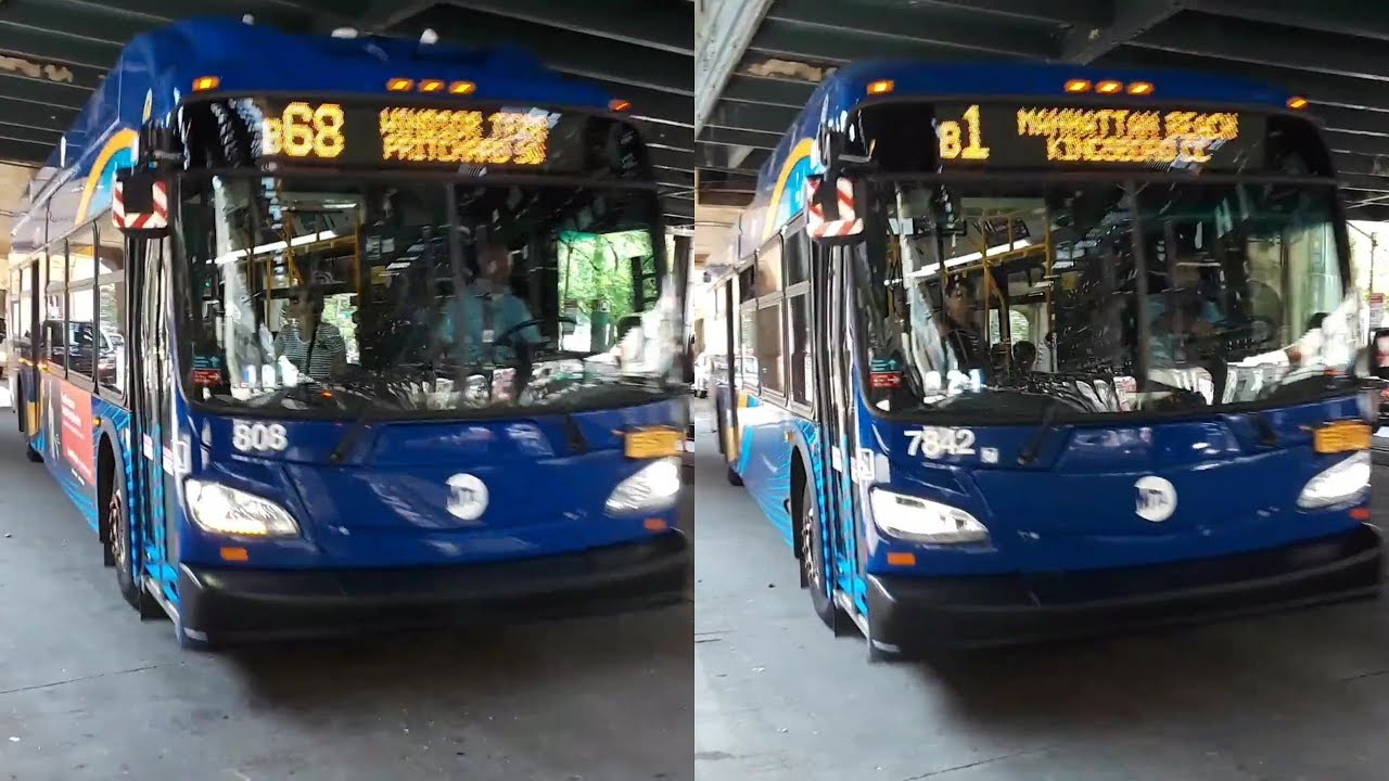 MTA: 2017 New Flyer XN40 [808]|2019 New Flyer XD40 [7842] B68/B1 buses ...
