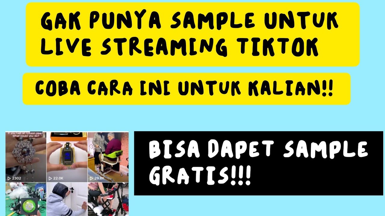 TIPS DAPET SAMPLE TIKTOK GRATIS SAMPLE BISA DIPAKE UNTUK LIVE STREAMING 👍 INI CARANYA!! - YouTube