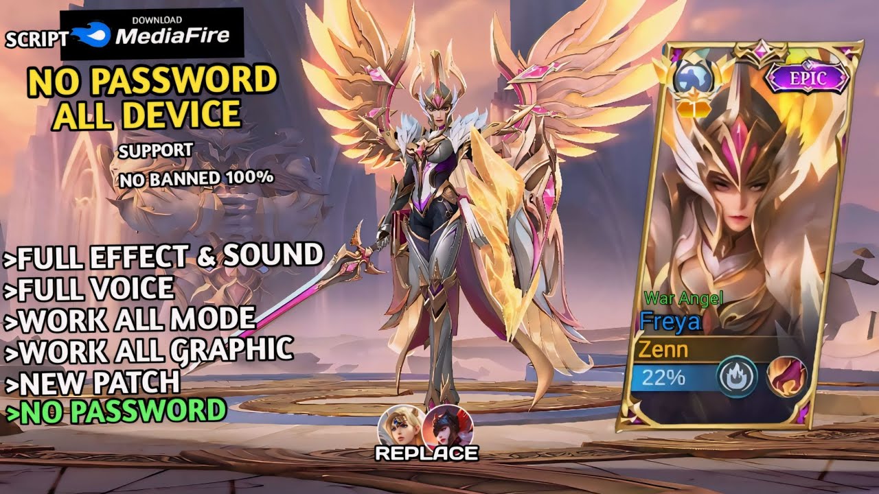 NEW Script Skin Freya Epic Revamp No Password | Effect & Voice - New ...