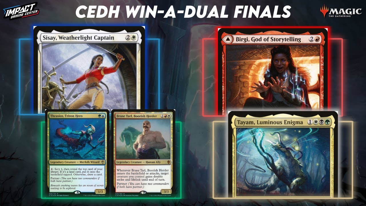 Sissay, Birgi, Thrasios & Bruse Tarl, Tayam | cEDH Win-a-Dual Finals | Commander Gameplay - YouTube
