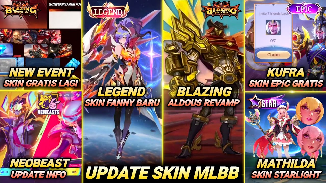 UPDATE !! SKIN LEGEND FANNY, 4 SKIN EPIC LIMIT GRATIS, EVENT BLAZING ...