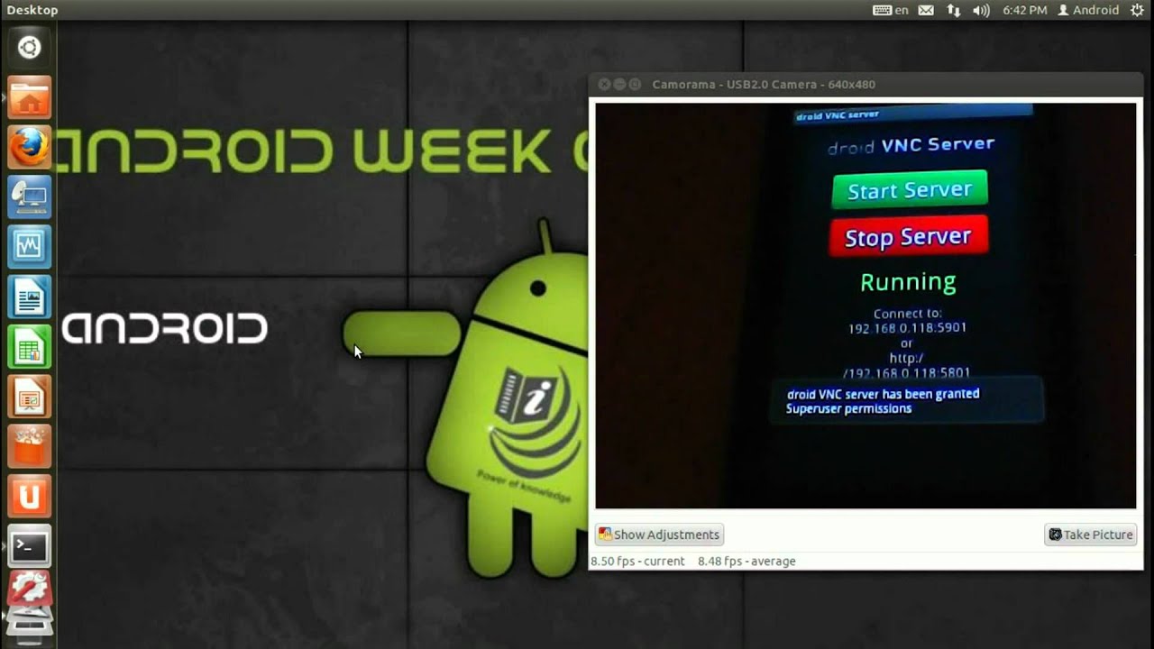 Control your android phone using VNC - YouTube