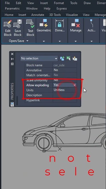 Autocad 7 Blocks Allow Exploding Yes Or No Youtube