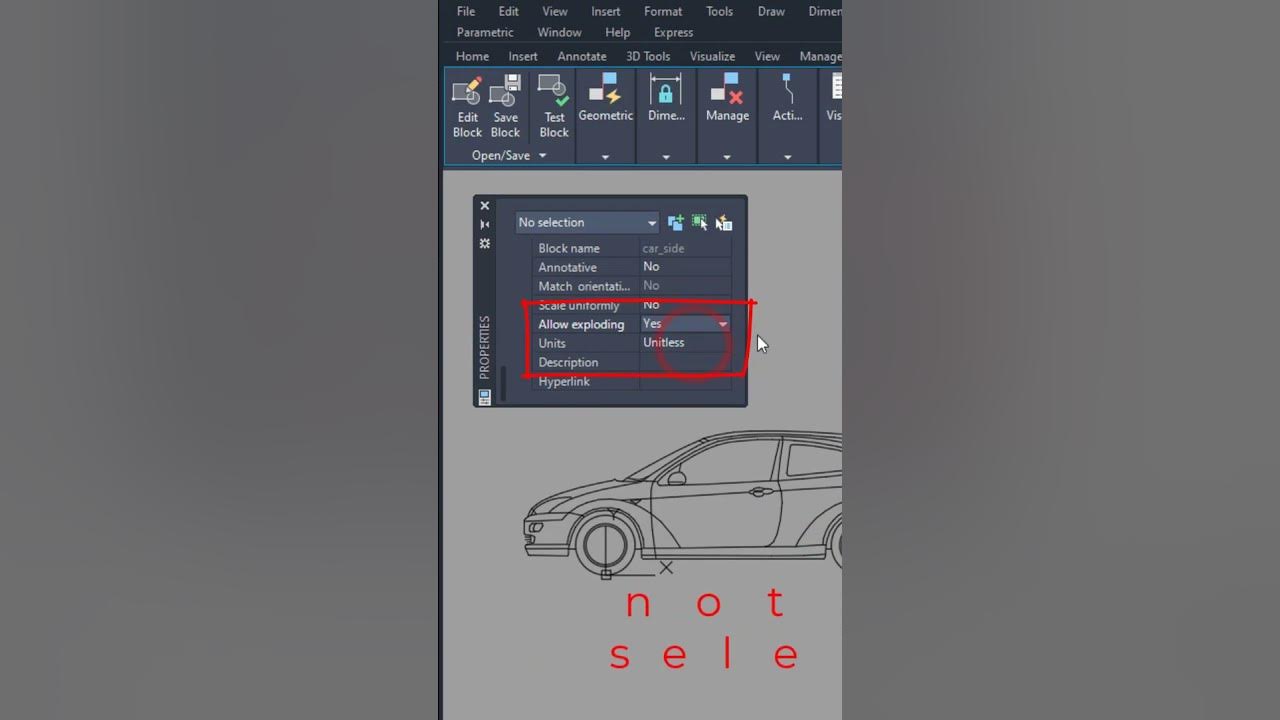 Autocad 7 Blocks Allow Exploding Yes Or No Youtube