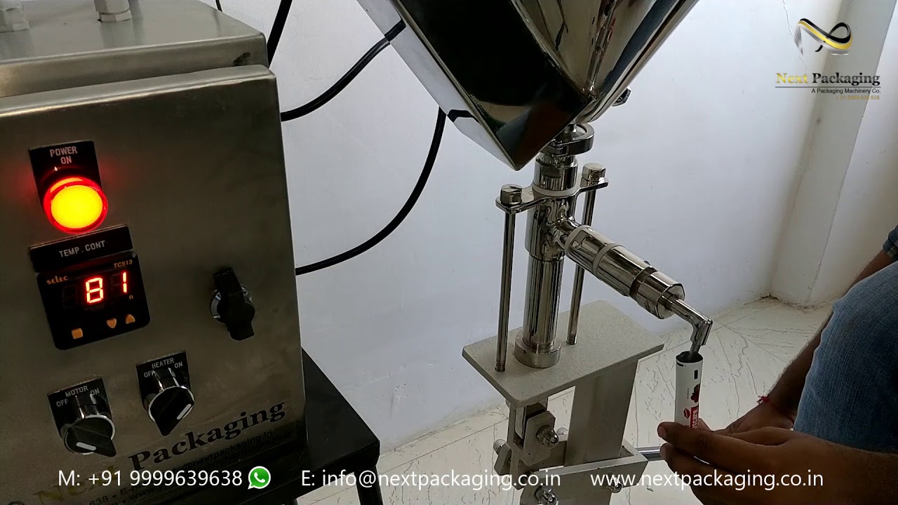 Manual balm filling machine, Manual tube filling machine with jackted ...