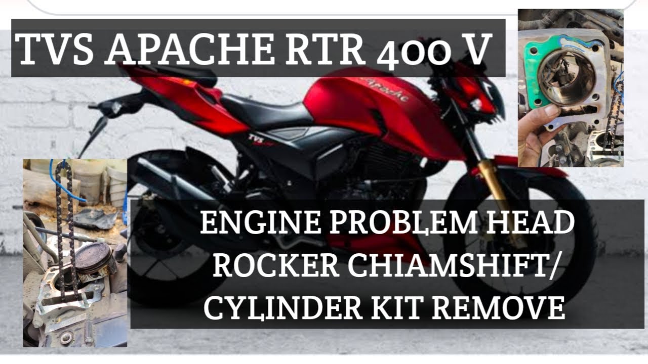 TVS Apache RTR 200 4V Engine noise how to remove head /cylinder kit ...