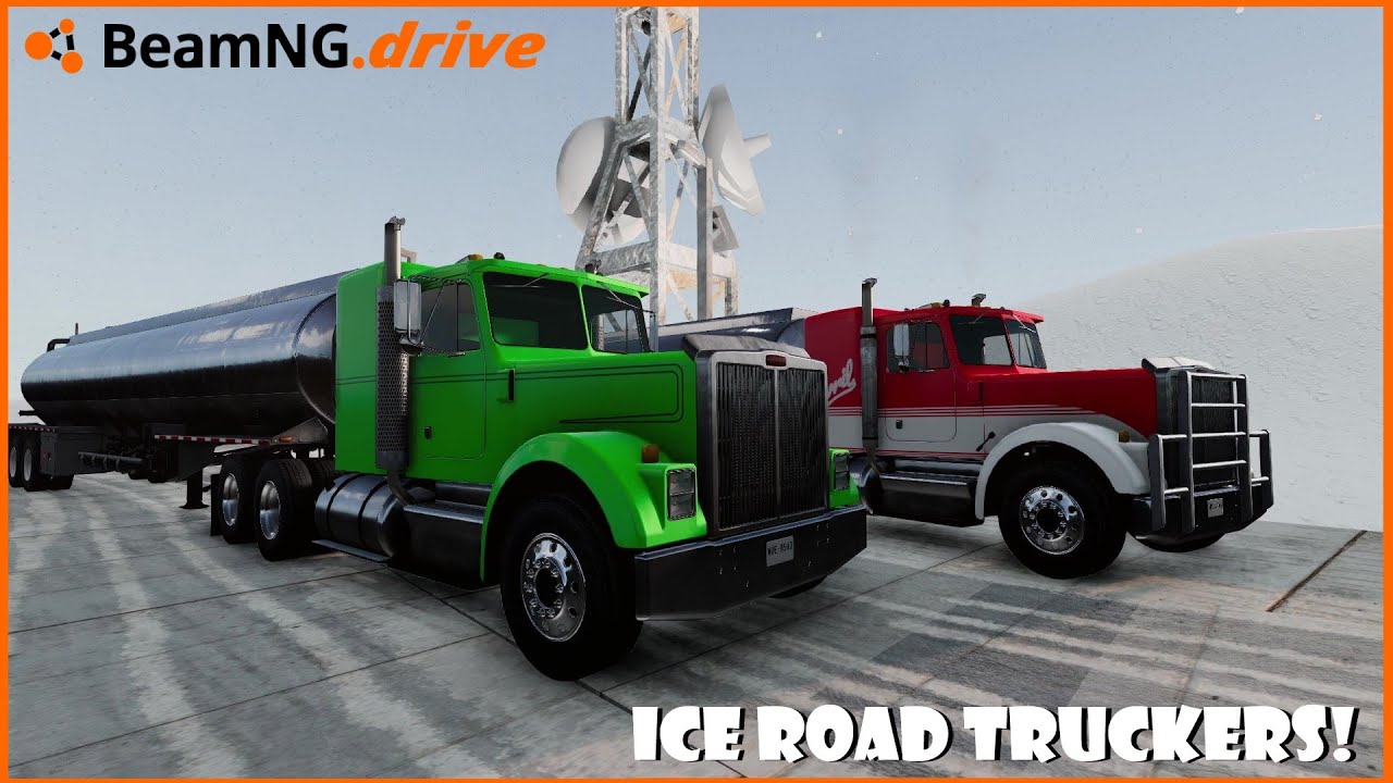 BEAMNG.DRIVE MP | ICE ROAD TRUCKING (FROZEN LAKE) - YouTube