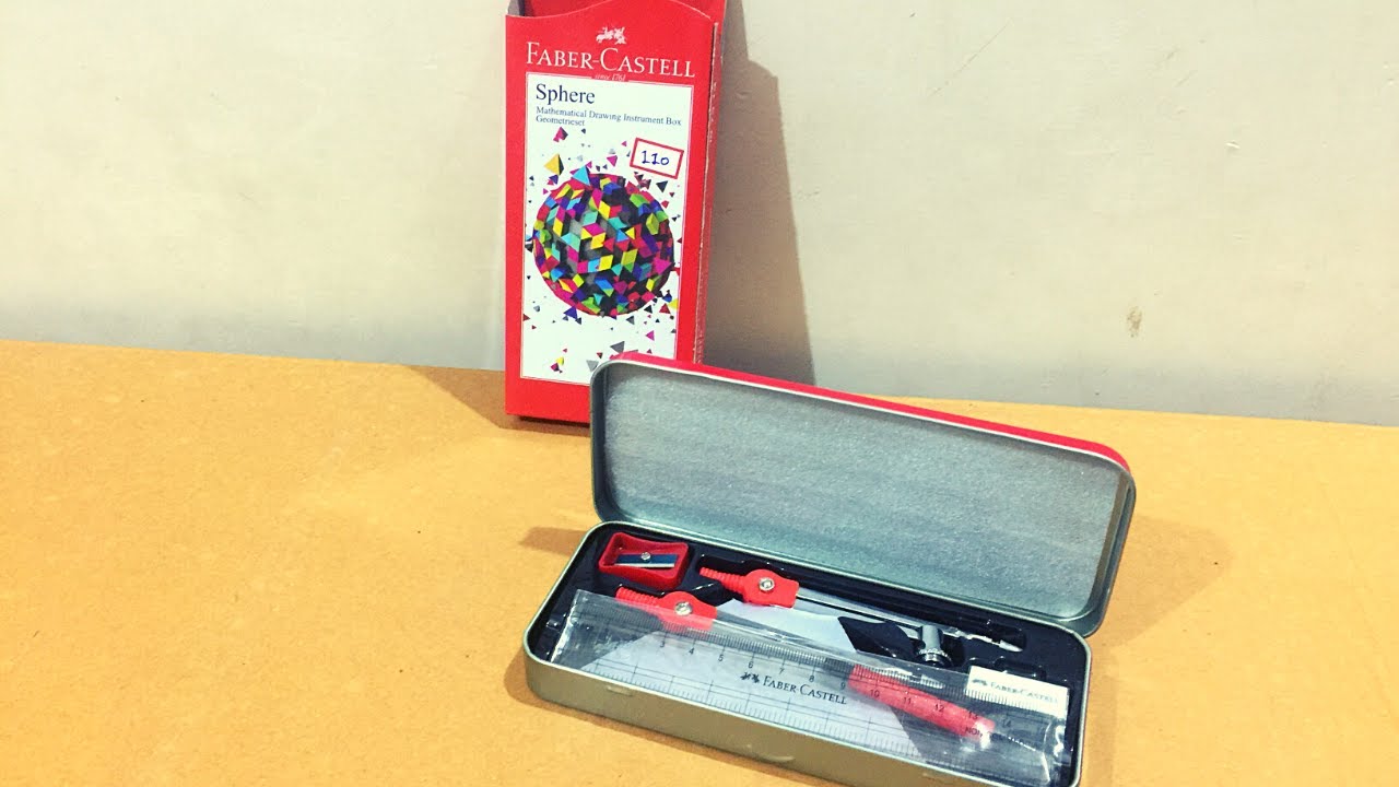 Unboxing and Review of FABER CASTELL Sphere Geometry Box for students ...
