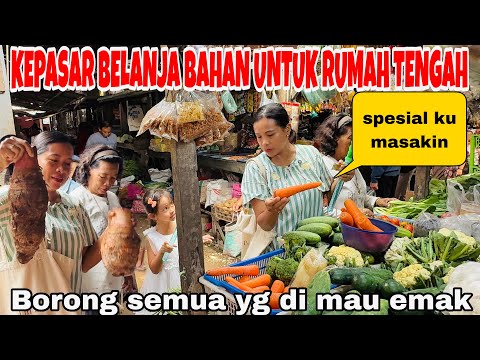 BELANJA KE PASAR SAMA ELSA &EMAK ,BORONG POLO PENDEM BUAT BAHAN OTE2 UNTUK TUKANG RUMAH TENGAH HE HE