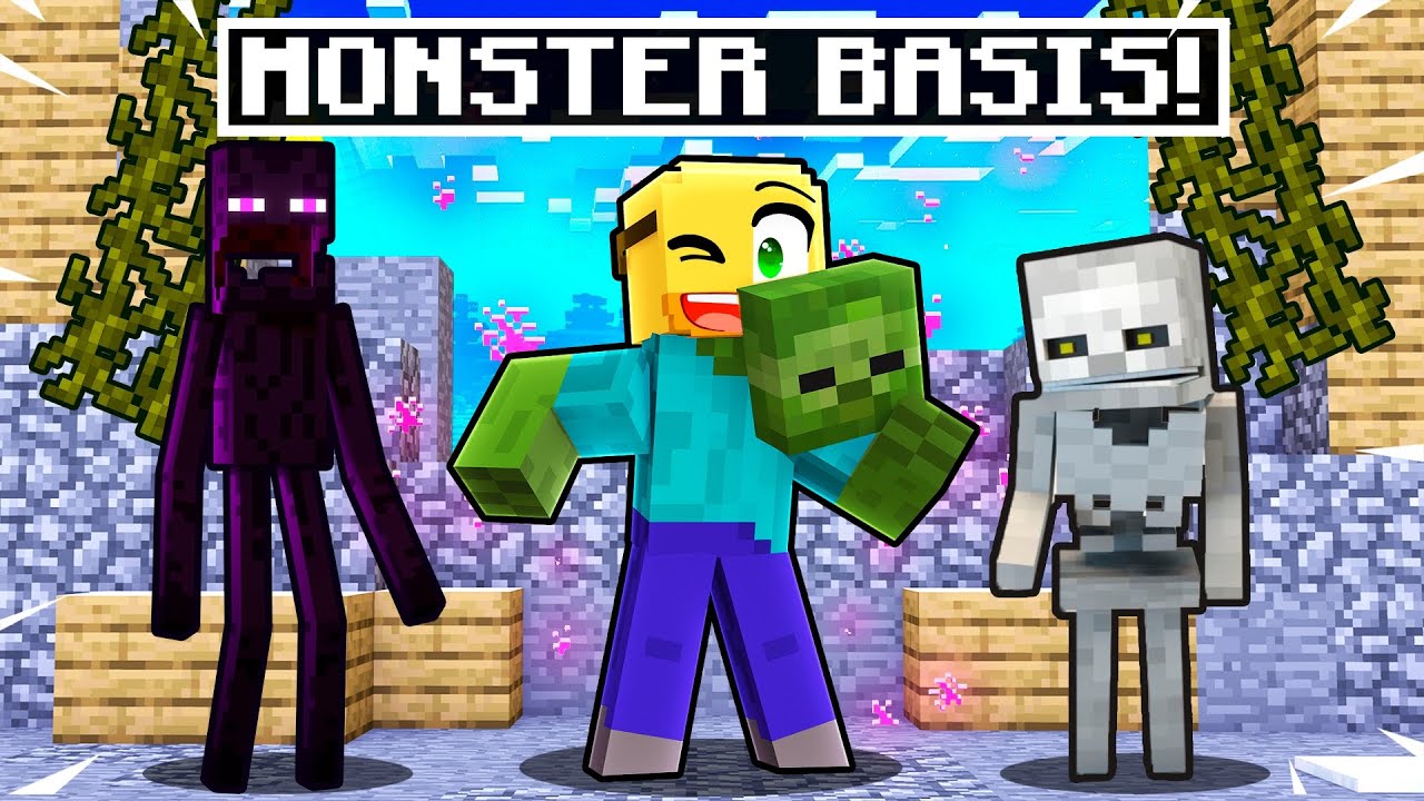 Undercover In De MONSTER BASIS In Minecraft (Survival) - YouTube