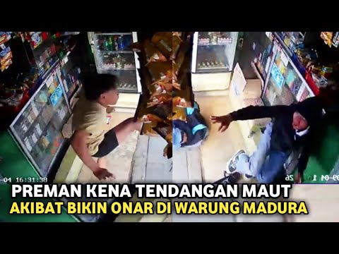 PREMAN DIHAJAR PENJAGA WARUNG MADURA! Emosi Dagangan Nya Di Acak Acak Preman
