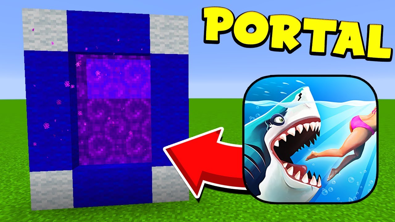 Minecraft : How To Make a Portal to the Hungry Shark Dimension - YouTube