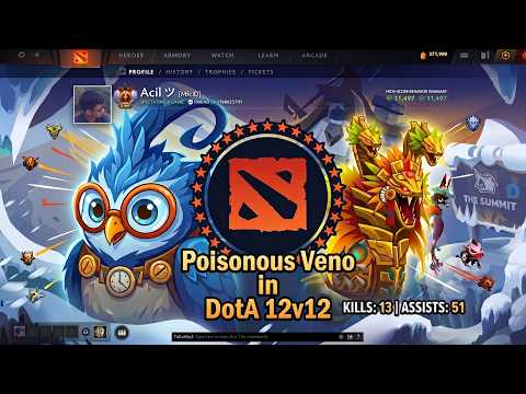 1st item Aghanim's Venomancer in DotA 12v12, crotttt! 💦