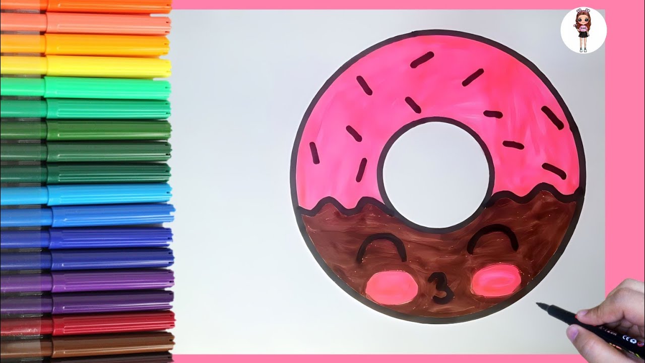 How to Draw Cute Kawaii Donut 🍩 - EASY DRAWING STEP BY STEP - Kawaii ...