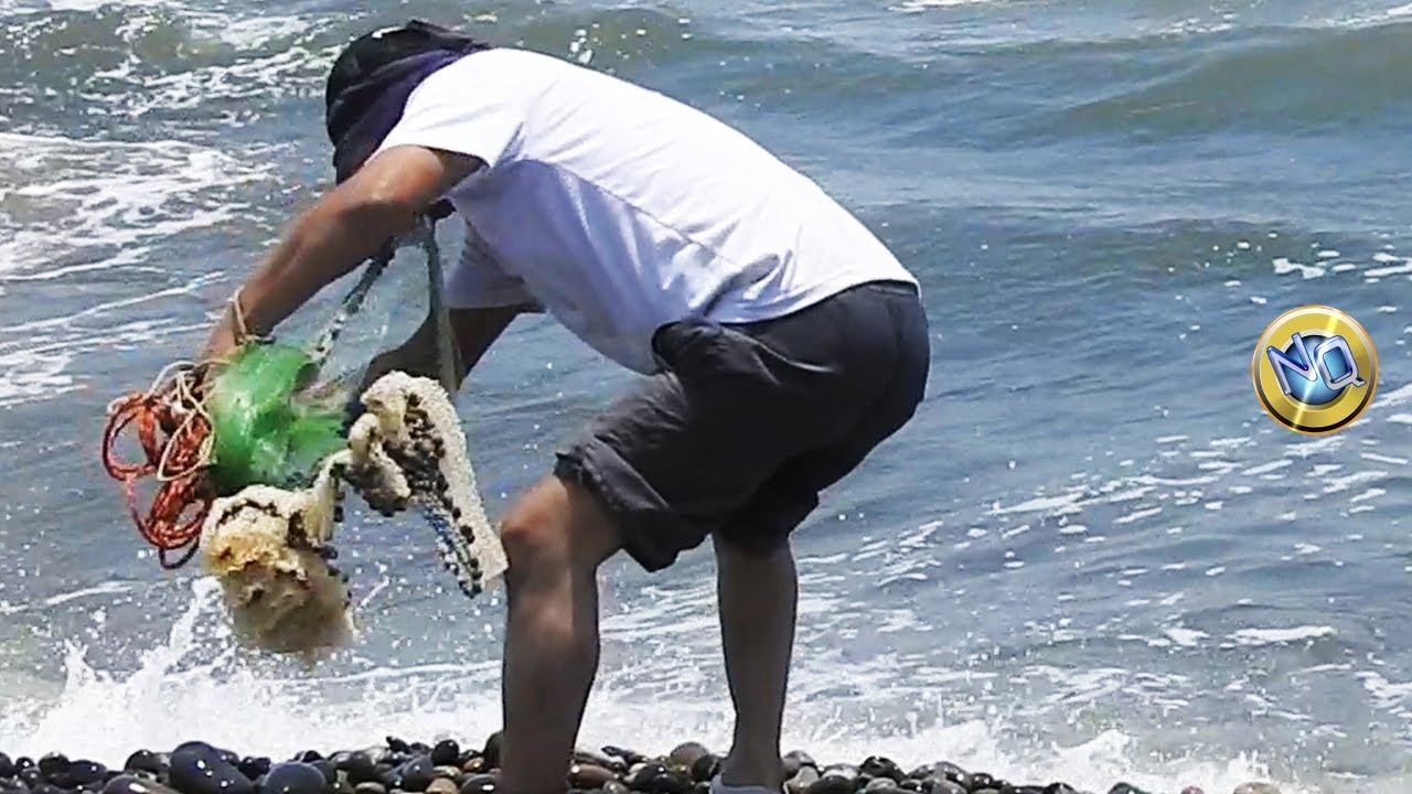 ¡Increible Pesca con Red! Mira todo lo que este Pescador Atrapa en el ...