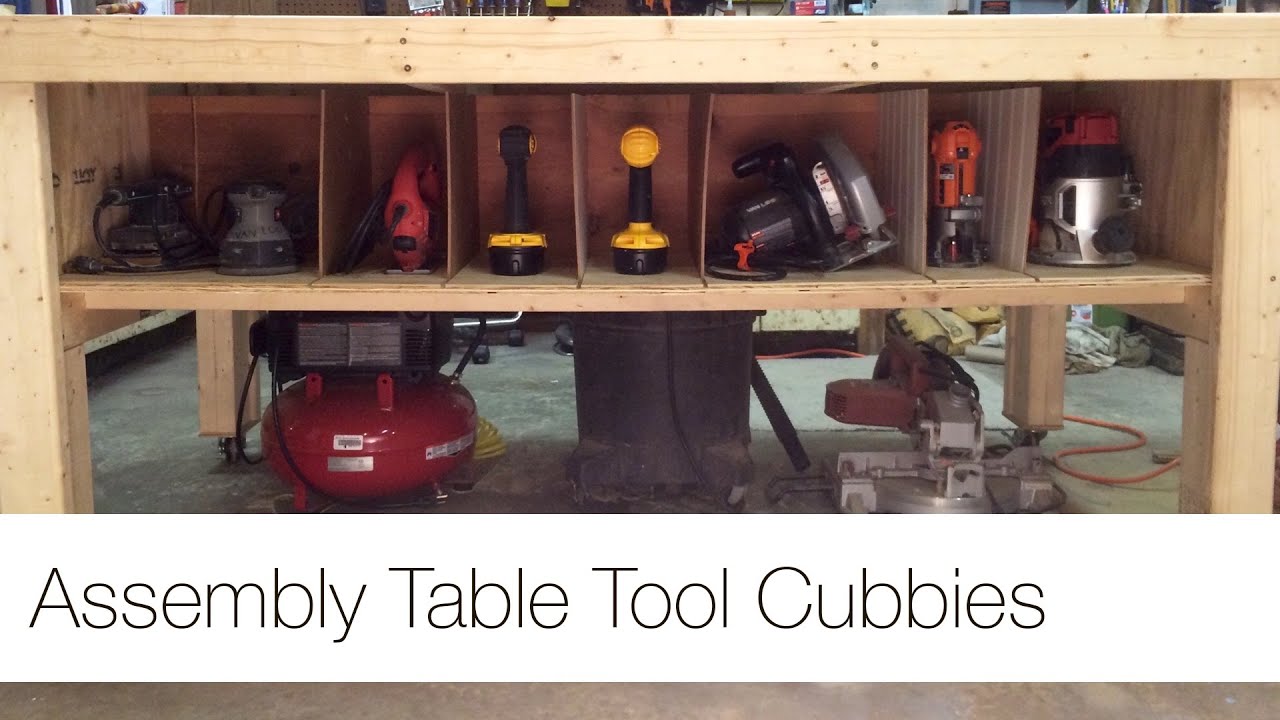 Tool Cubbies for my Assembly Table - YouTube