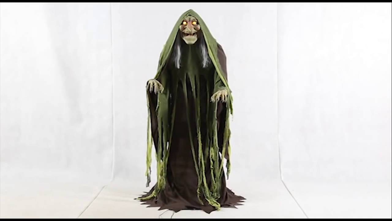 Swamp Hag Rising Animated Halloween Prop Witch Haunted House Yard Scary ...