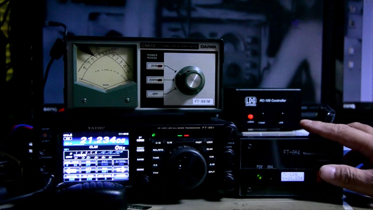 TC-LDG(RT-100) and FT-991 - YouTube