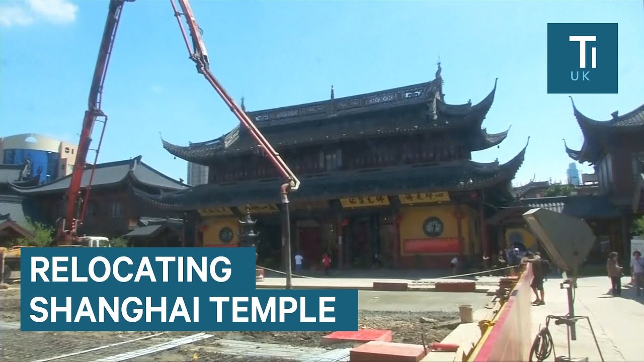 Chinese workers just relocated a whole temple - YouTube
