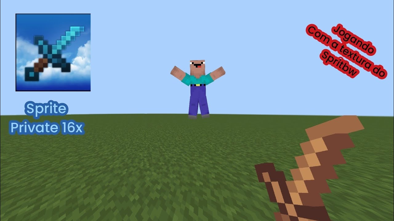 Jogando bedwars com a textura do SpriteBW(Sprite private 16x) - YouTube