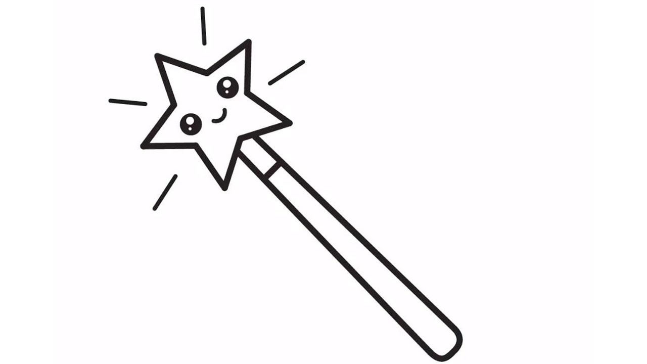 HOW TO DRAW A CUTE MAGIC WAND EASILY AND SIMPLY / DRAWING TRAINING ...